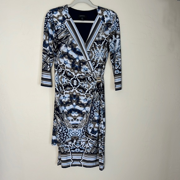 R & M Richards | Dresses | Rm Richards Vestido Faux Wrap Midi Dress ...